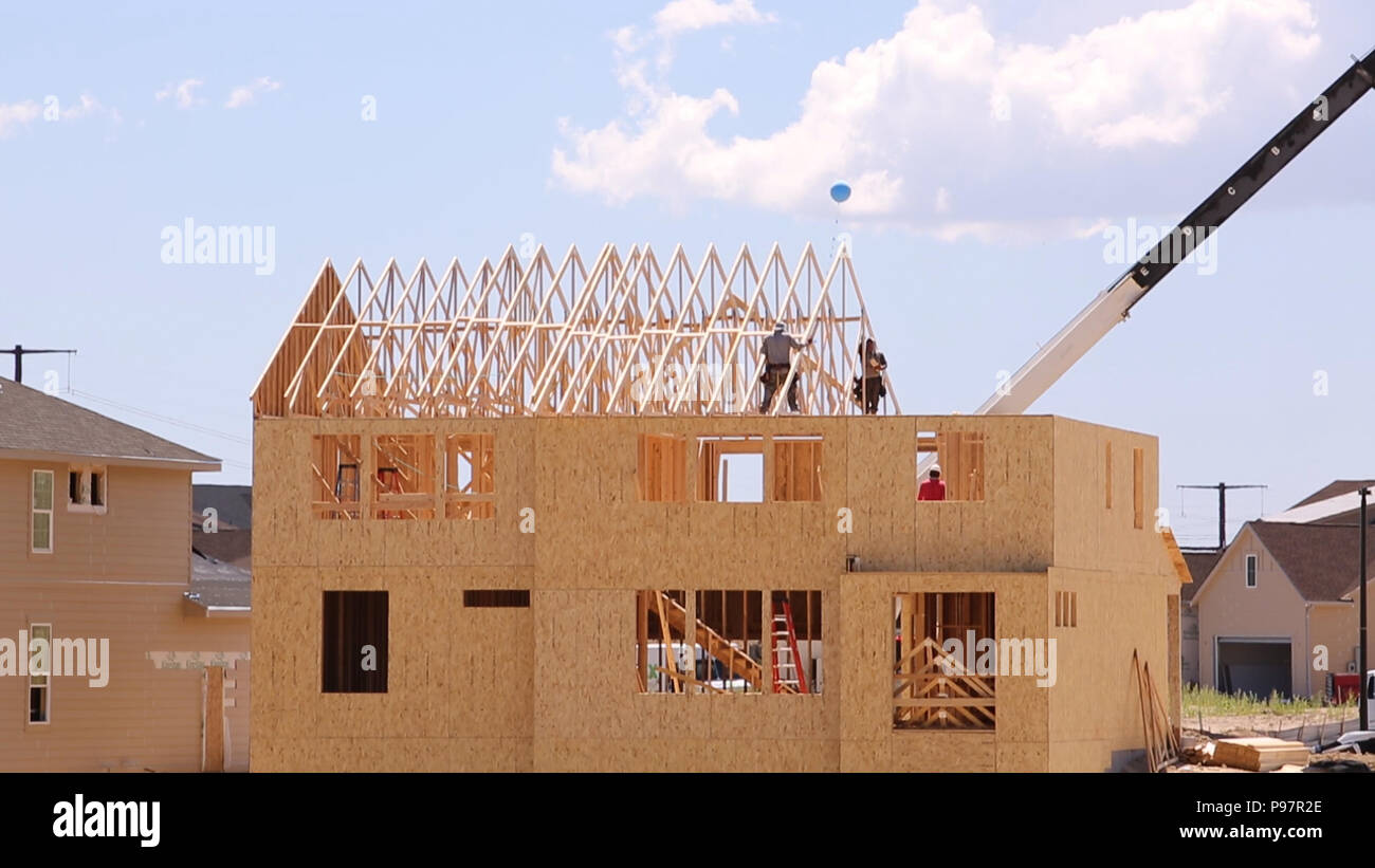 New construction of suburban neighborhood Stock Photo - Alamy