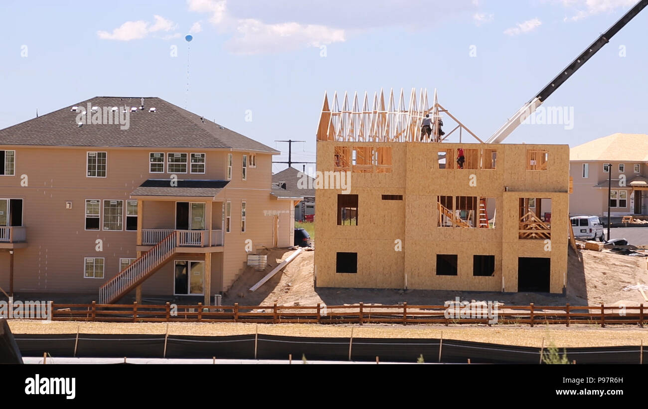 New construction of suburban neighborhood Stock Photo - Alamy