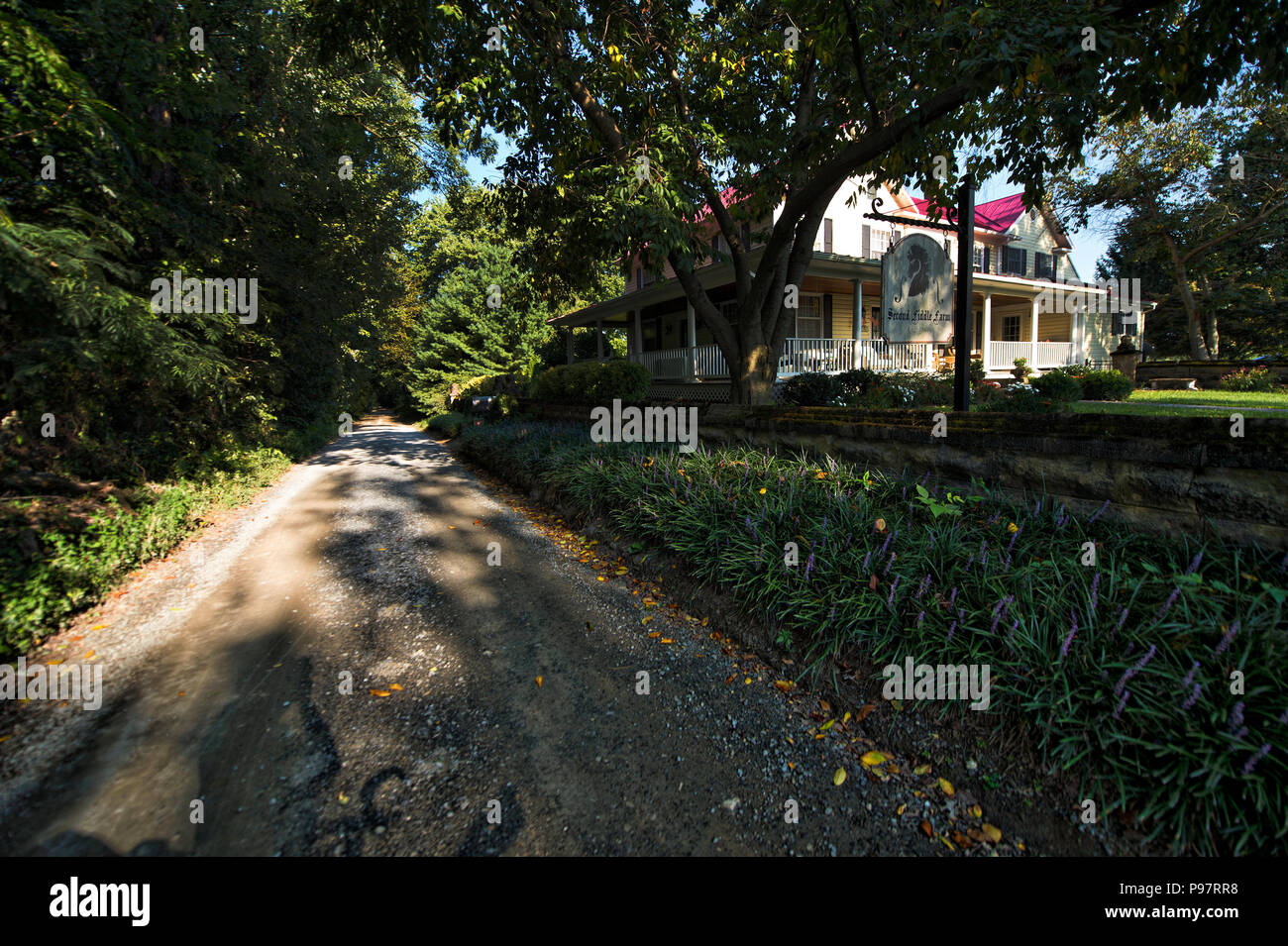 UNITED STATES - August 30, 2017: Second Fiddle Farm built in1859 along ...