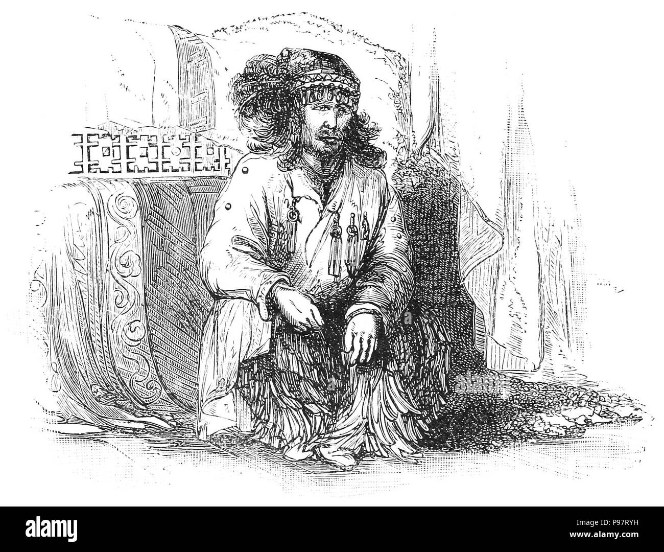 A KALMUCK PRIEST Stock Photo - Alamy