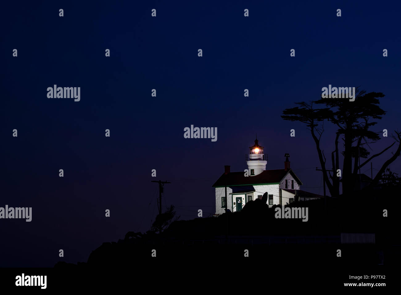 The Battery Point Lighthouse in Crescent City, California is an iconic ...