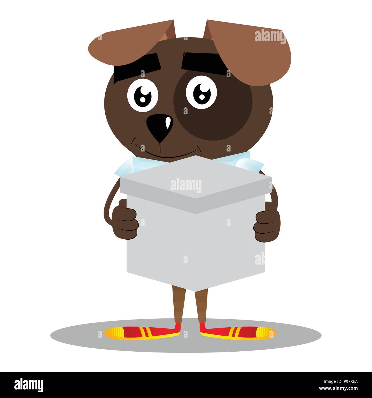 Dog cardboard box Stock Vector Images - Alamy