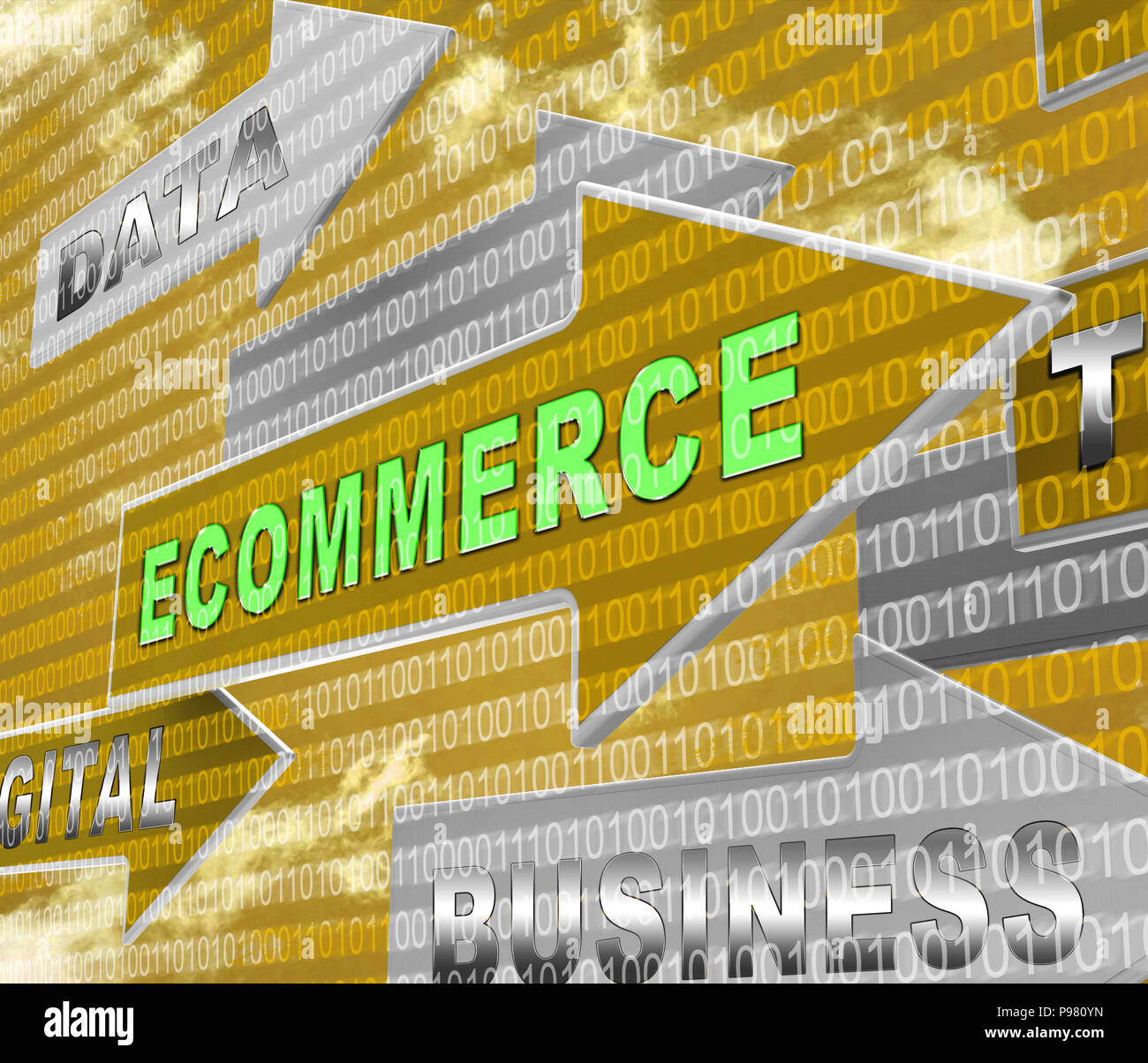 Ecommerce Platform Virtual Marketplace Portal 3d Rendering Shows Using ...