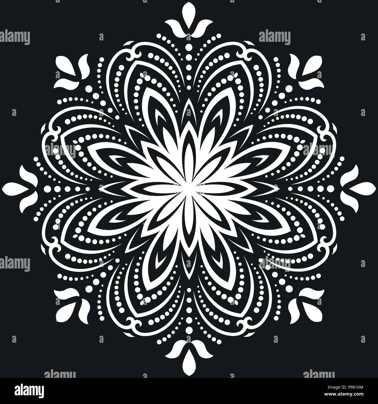 Oriental vector round dark Stock Vector Images - Alamy