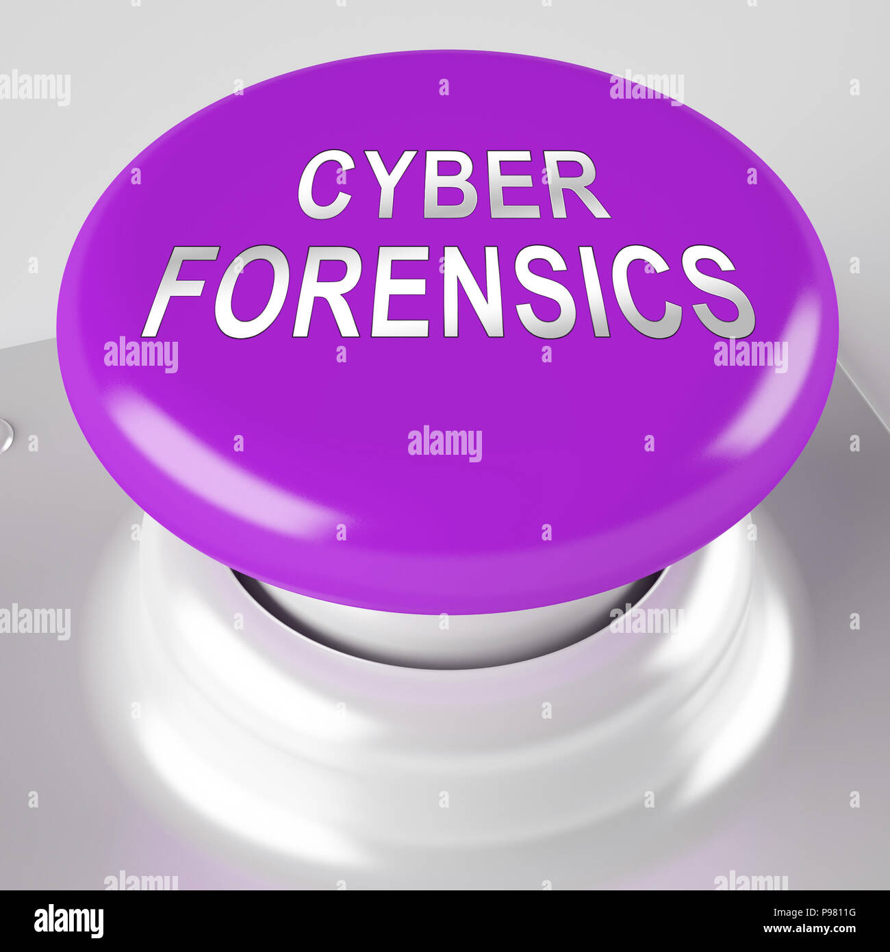Cyber Forensics Computer Crime Analysis 3d Rendering Shows Internet ...