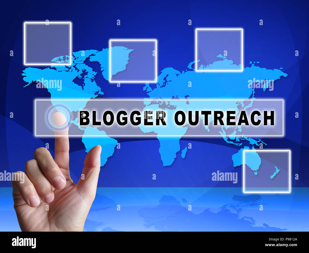 Blogger Outreach Influencer Engagement Content 3d Illustration Shows ...