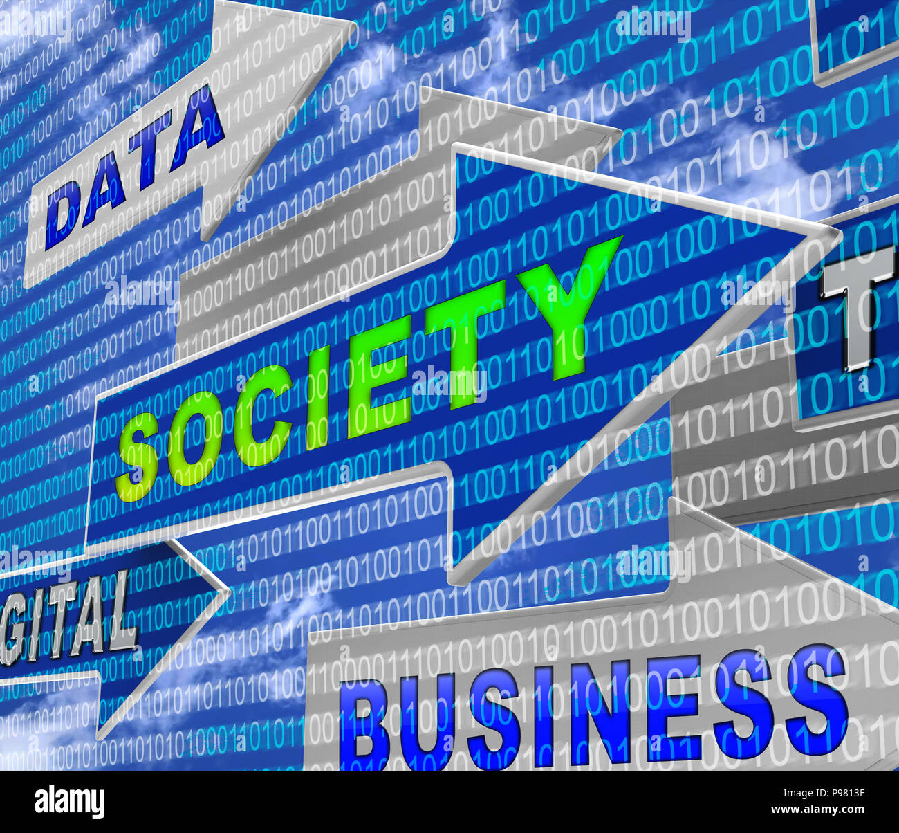 Iot Society Internet Of Things Group 3d Rendering Shows Connected ...