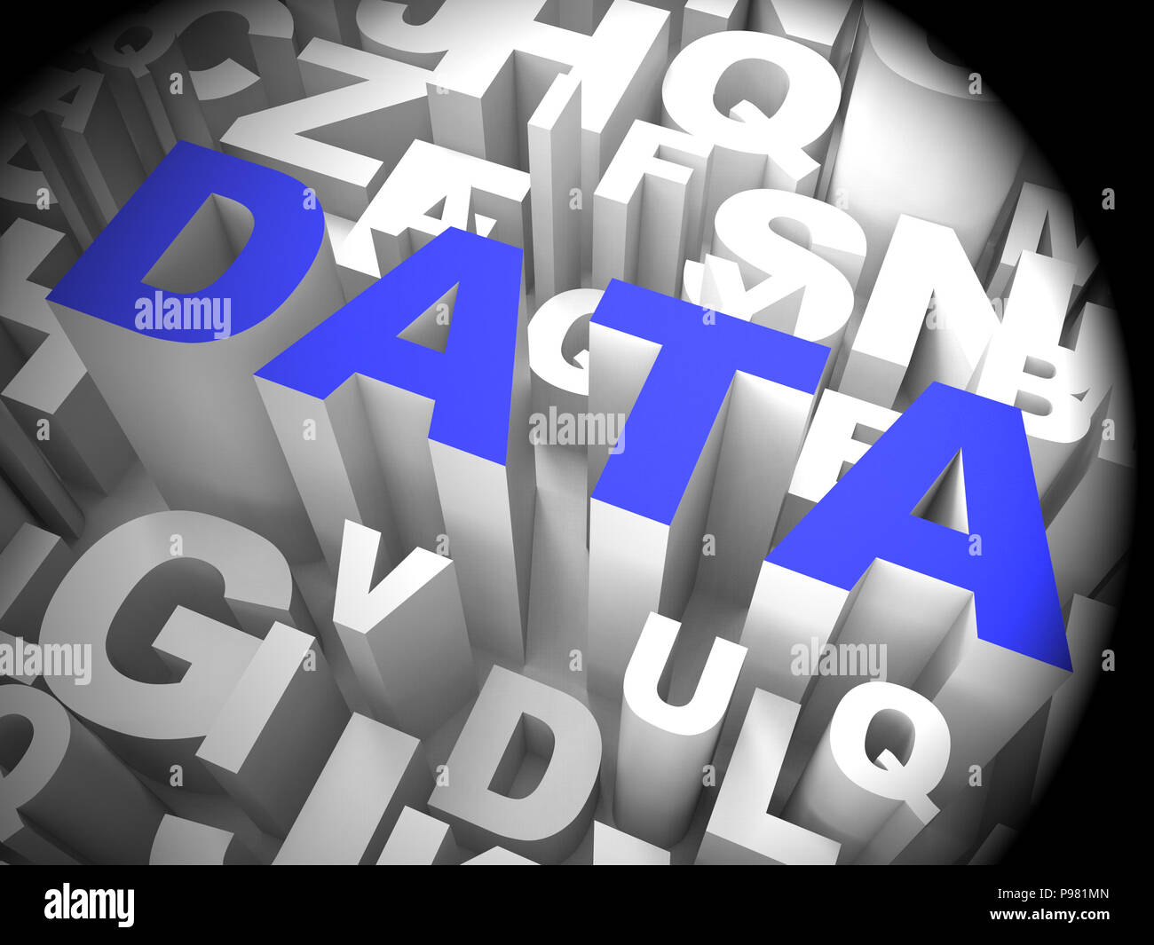 Big Data Tools Digital Toolbox 3d Rendering Shows Mainframe Computing ...
