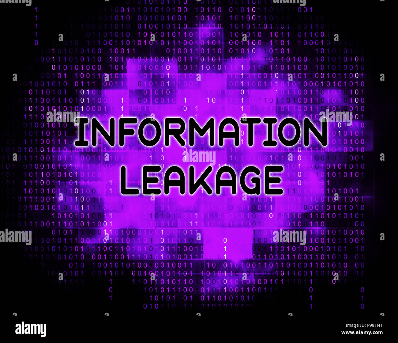 Information Leakage Unprotected Digital Flow 2d Illustration Shows Loss ...