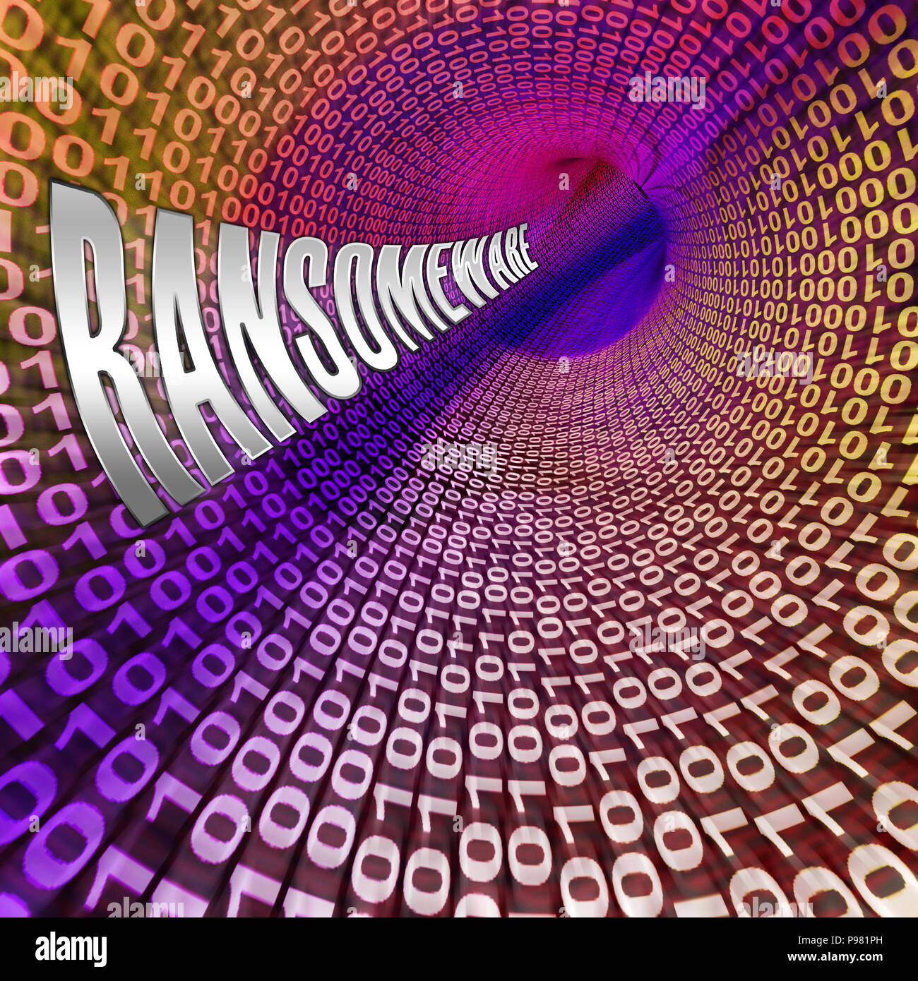 Ransom Ware Extortion Security Risk 3d Rendering Shows Ransomware Used ...