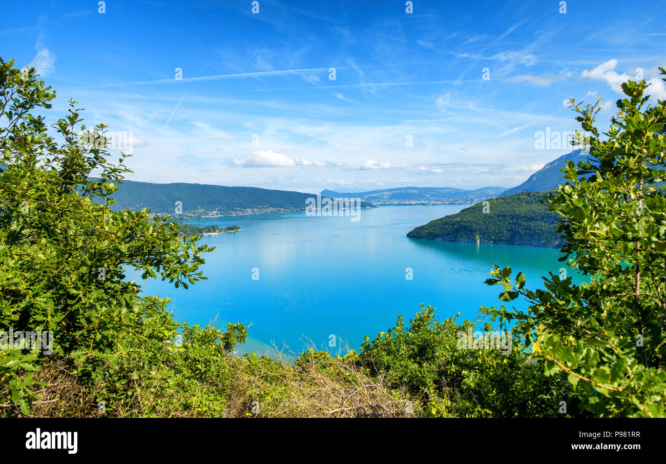 a view of Lake Annecy in the French Alps Stock Photo - Alamy