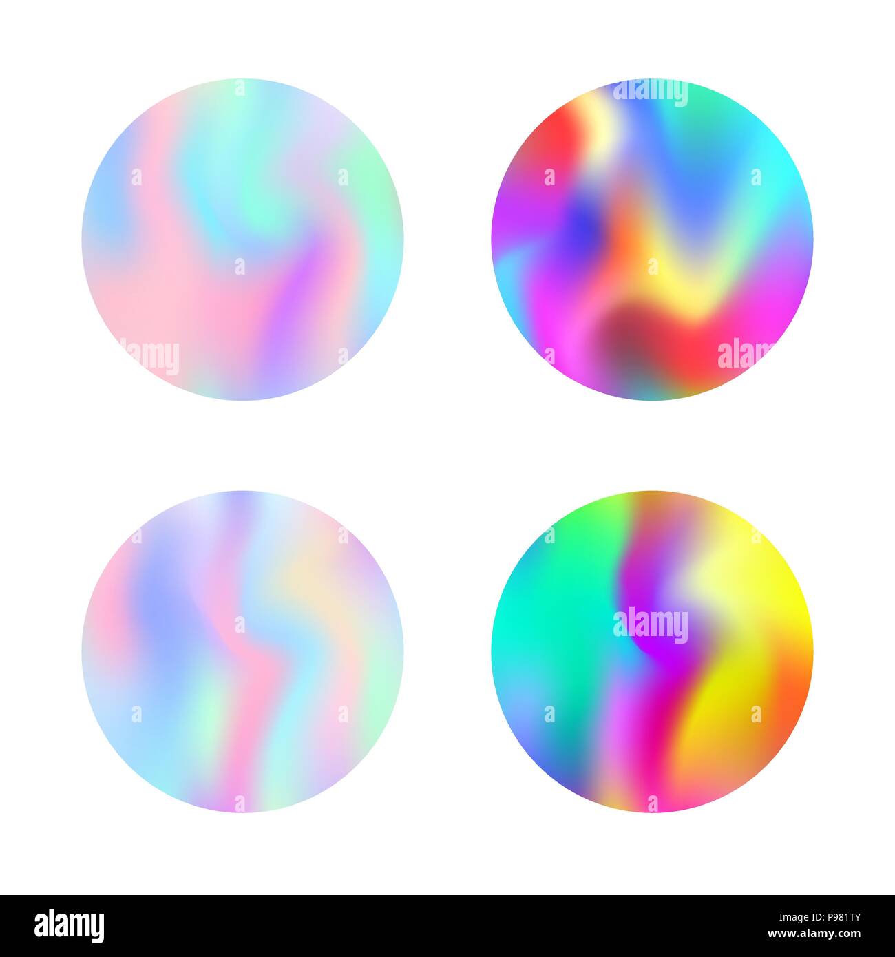 Holographic abstract backgrounds set Stock Vector Image & Art - Alamy