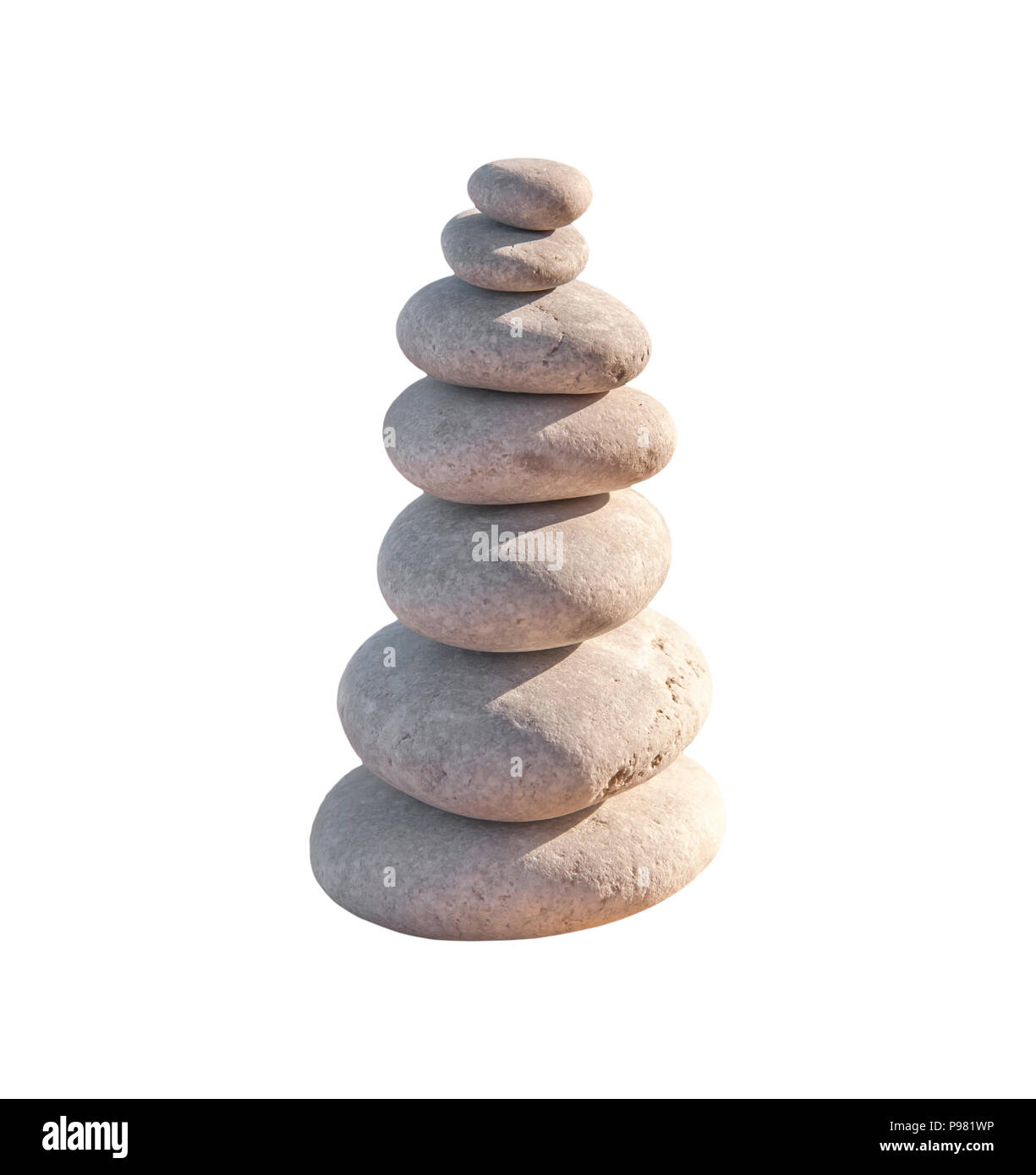 Beach round pebble stone set balance arrangement like zen symbol ...