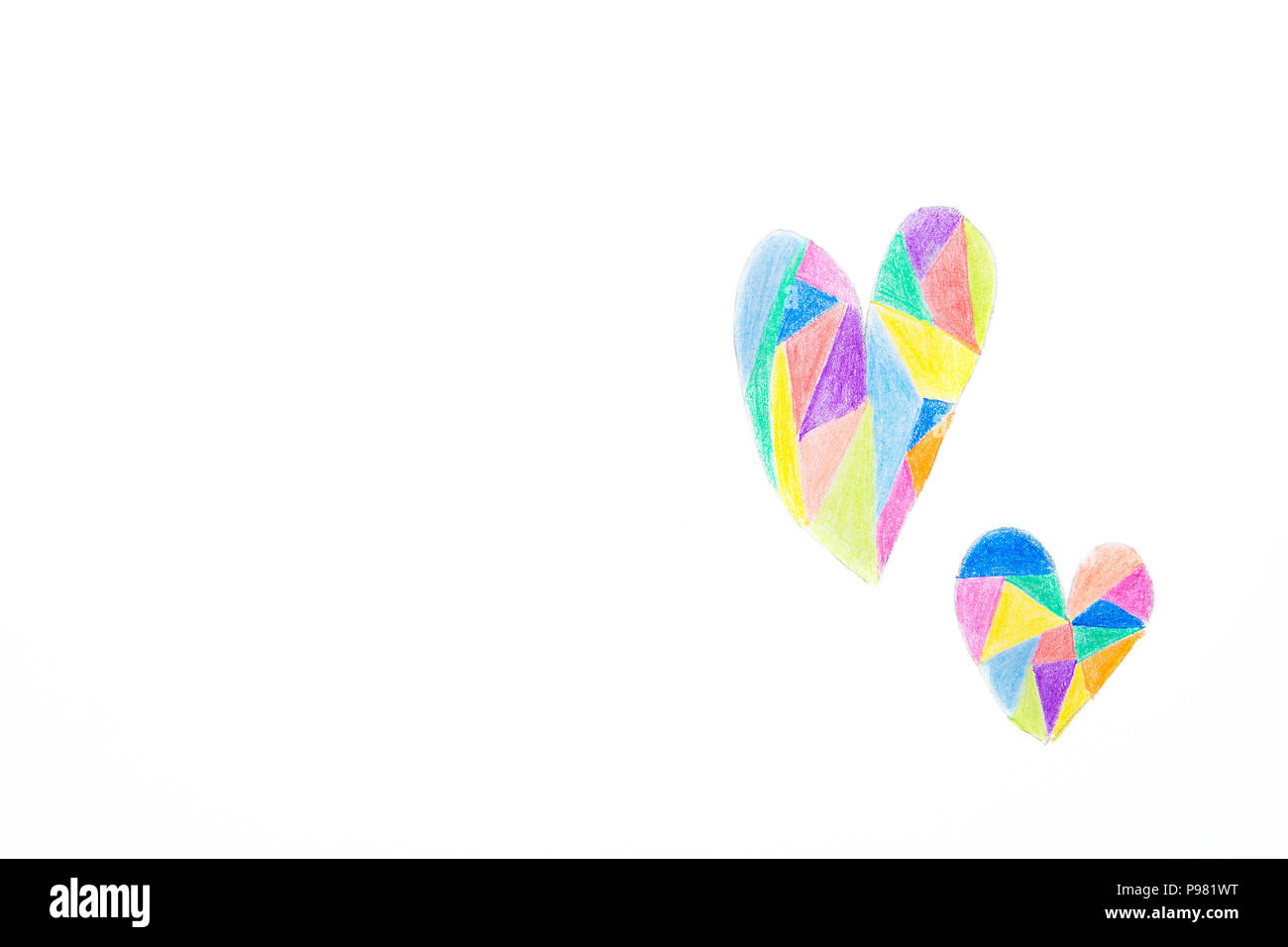 Creative kids rainbow drawing Cut Out Stock Images & Pictures - Alamy