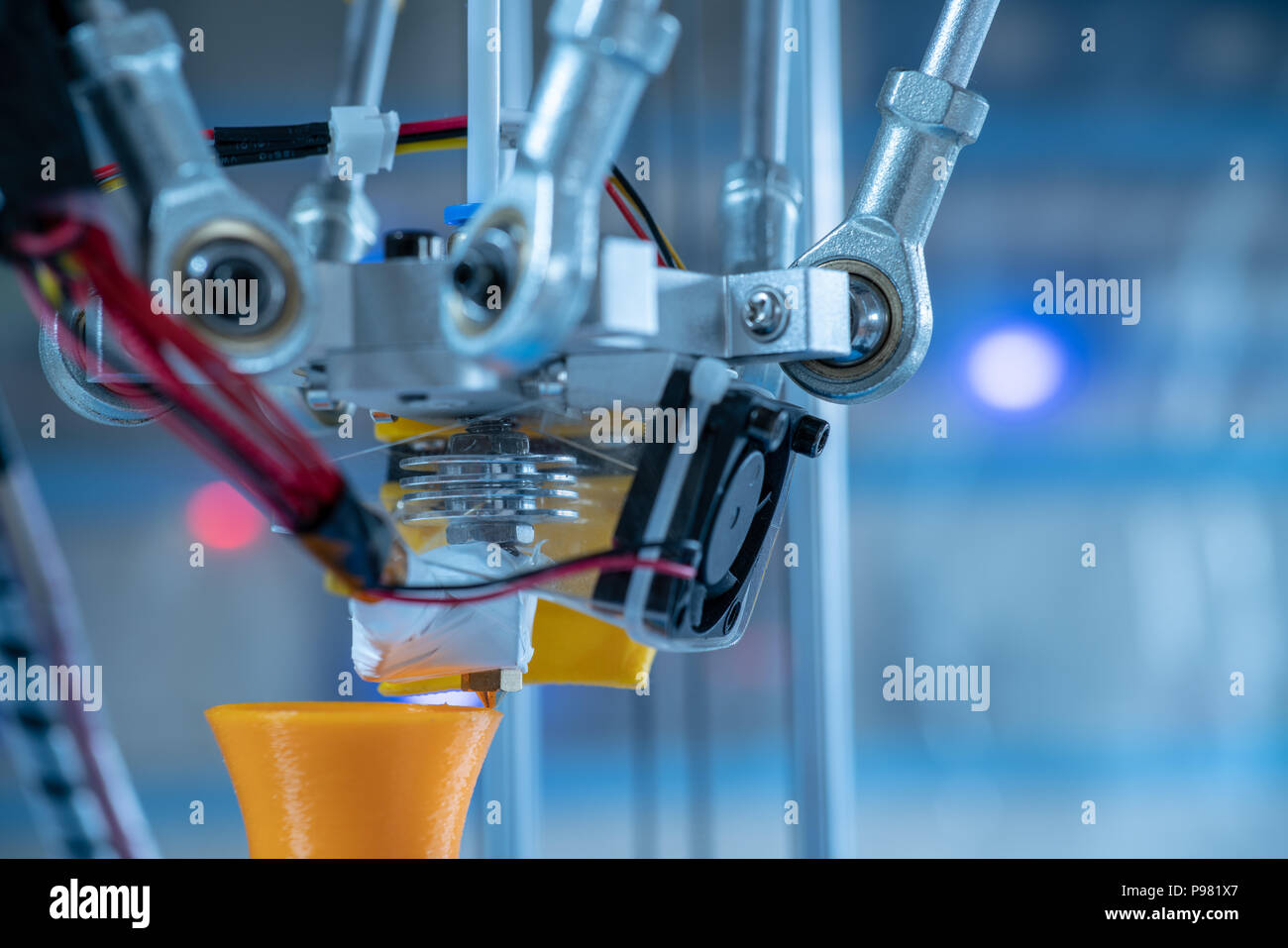 Print parts on a delta 3D printer in industrial lab Stock Photo - Alamy