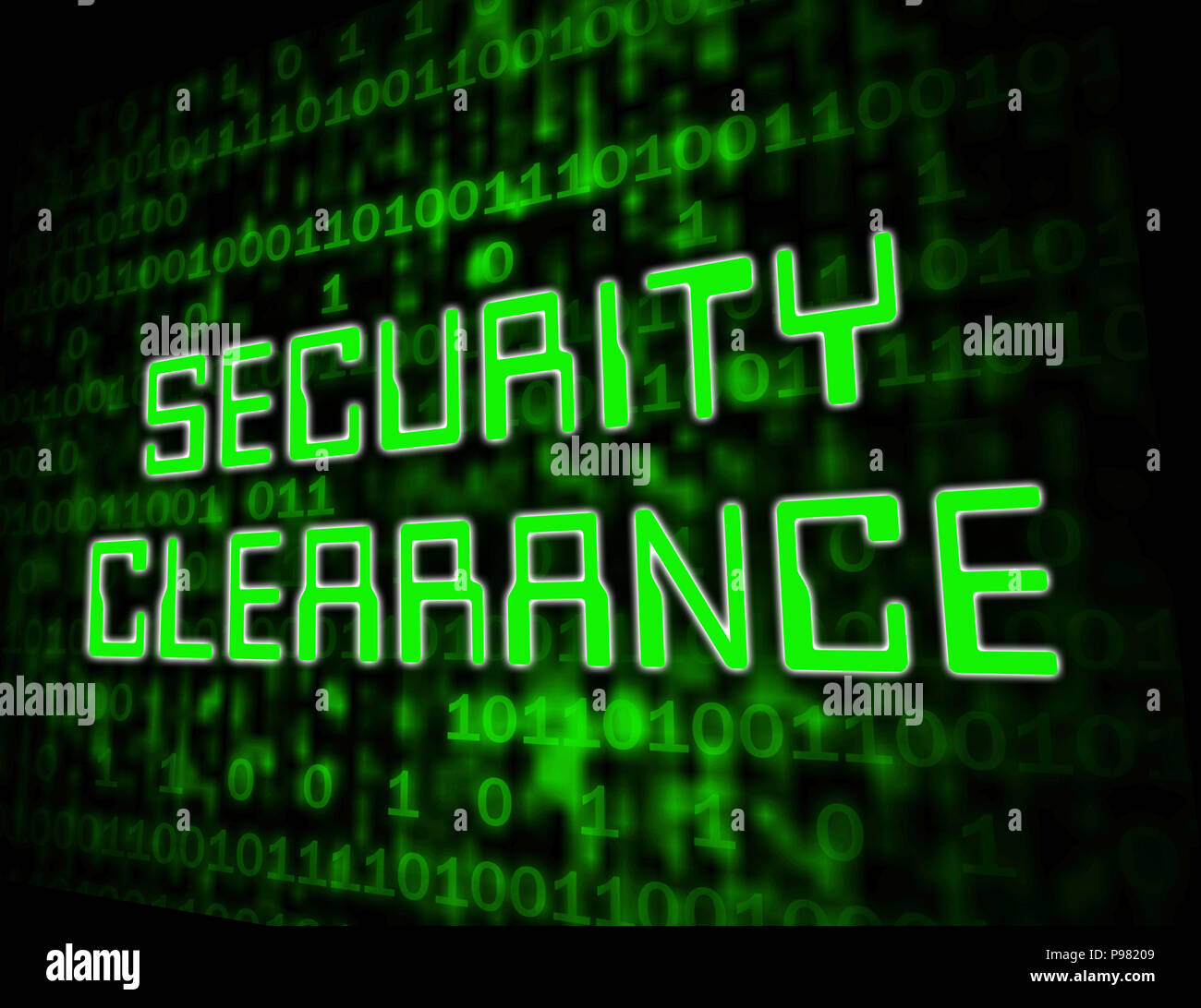 Security Clearance Cybersecurity Safety Pass 3d Illustration Means ...