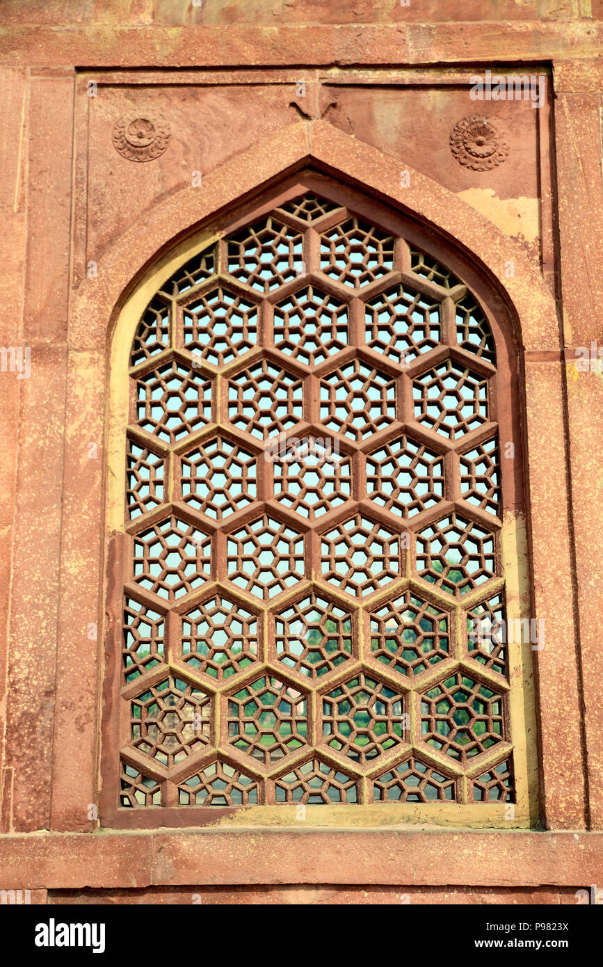 Detail of decorating the Taj Mahal Stock Photo - Alamy