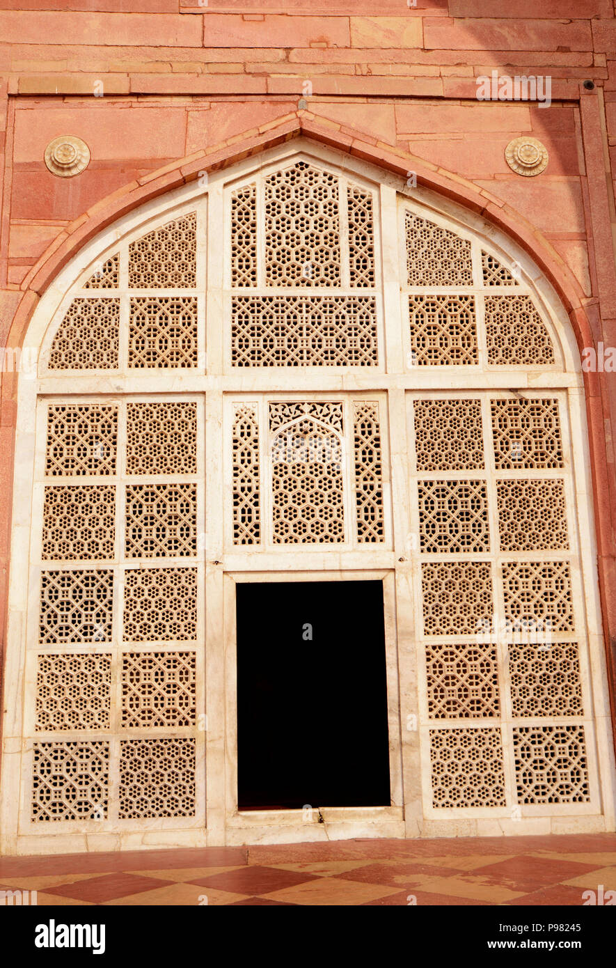 Detail of decorating the Taj Mahal Stock Photo - Alamy