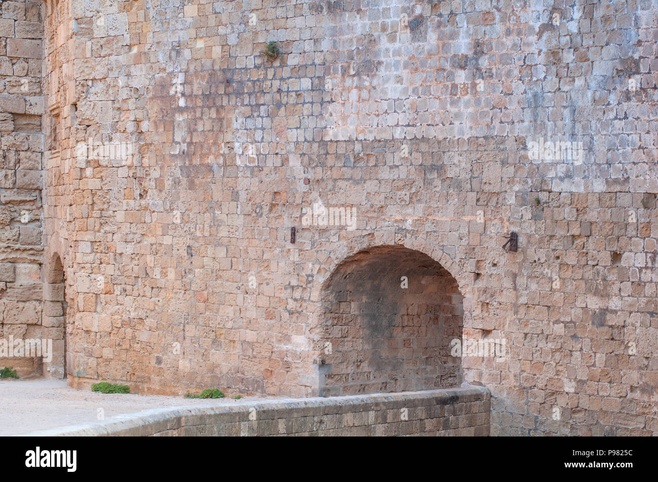 Big castle wall stone architecture building with entrance detail background Stock Photo - Alamy