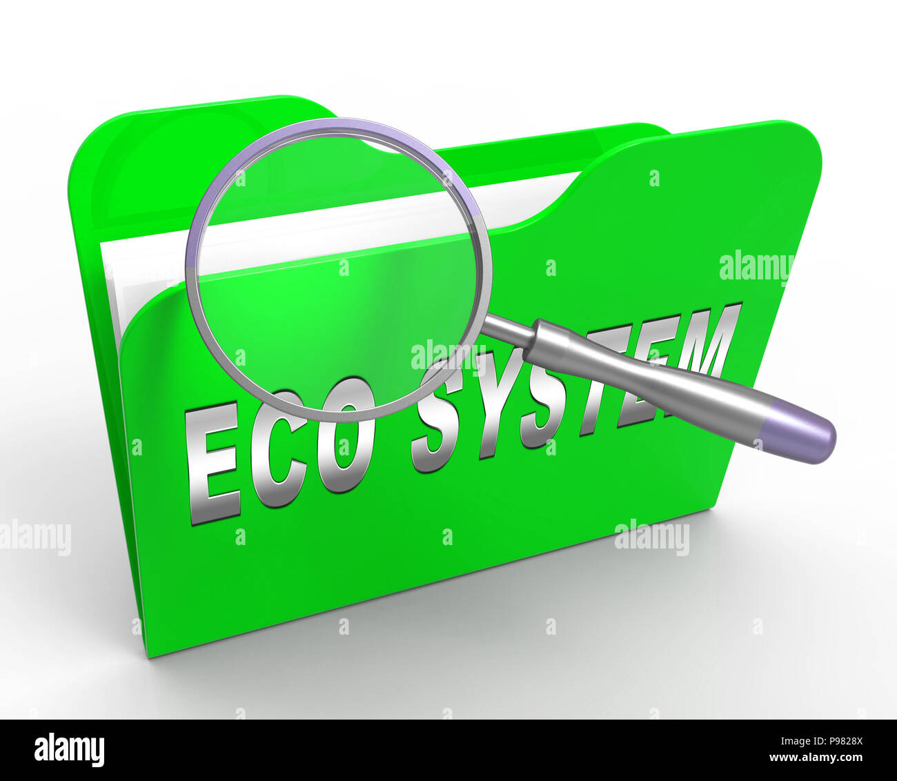 Digital Eco System Data Interaction 3d Rendering Shows Internet ...