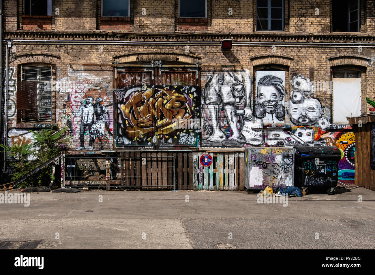 Berlin, Friedrichshain, RAW Gelände Historic old former train repair ...