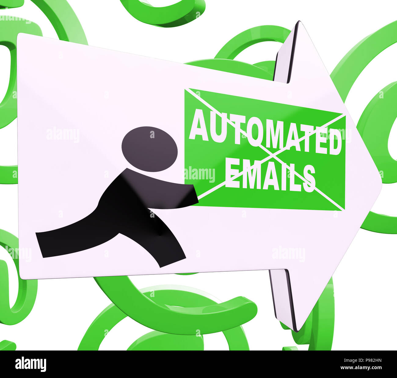 Email Automation Digital Marketing System 3d Rendering Shows Automated ...