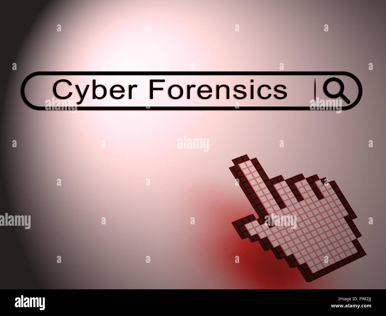 Cyber Forensics Computer Crime Analysis 2d Illustration Shows Internet ...