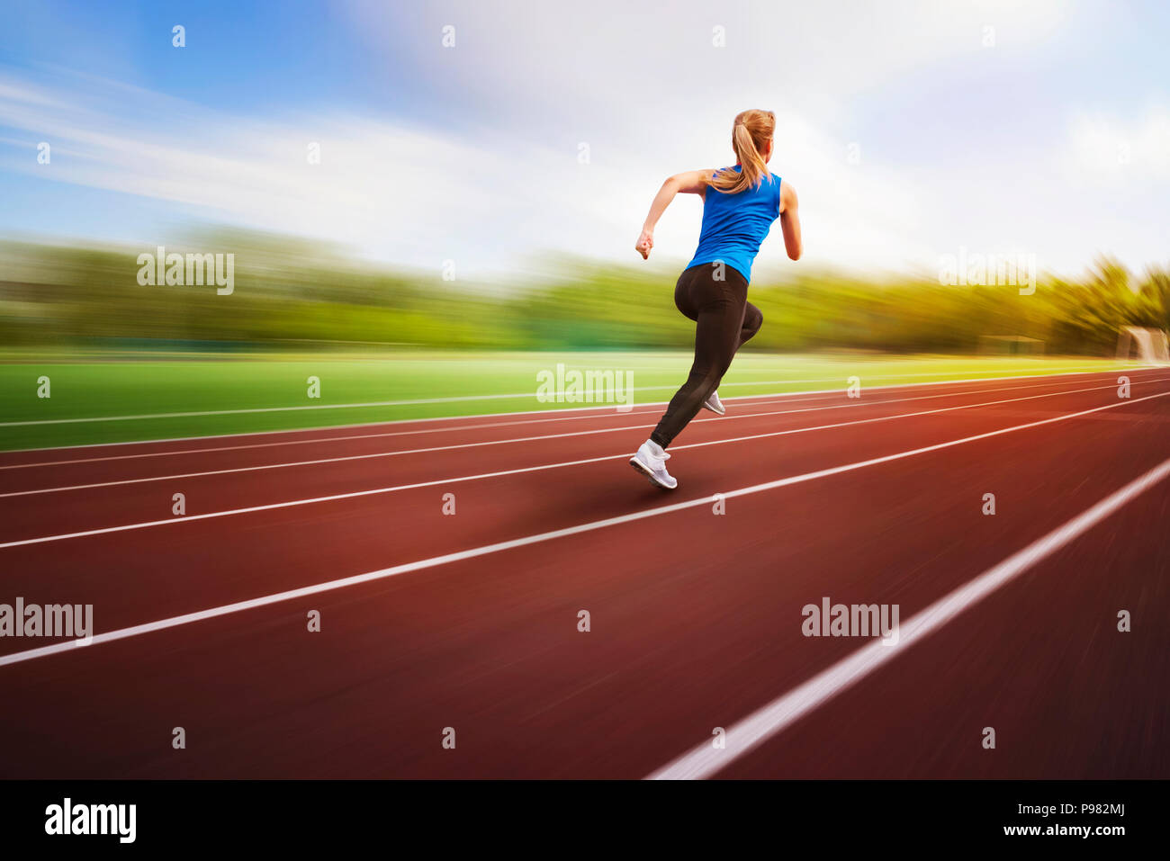 Fast running blur track hi-res stock photography and images - Alamy