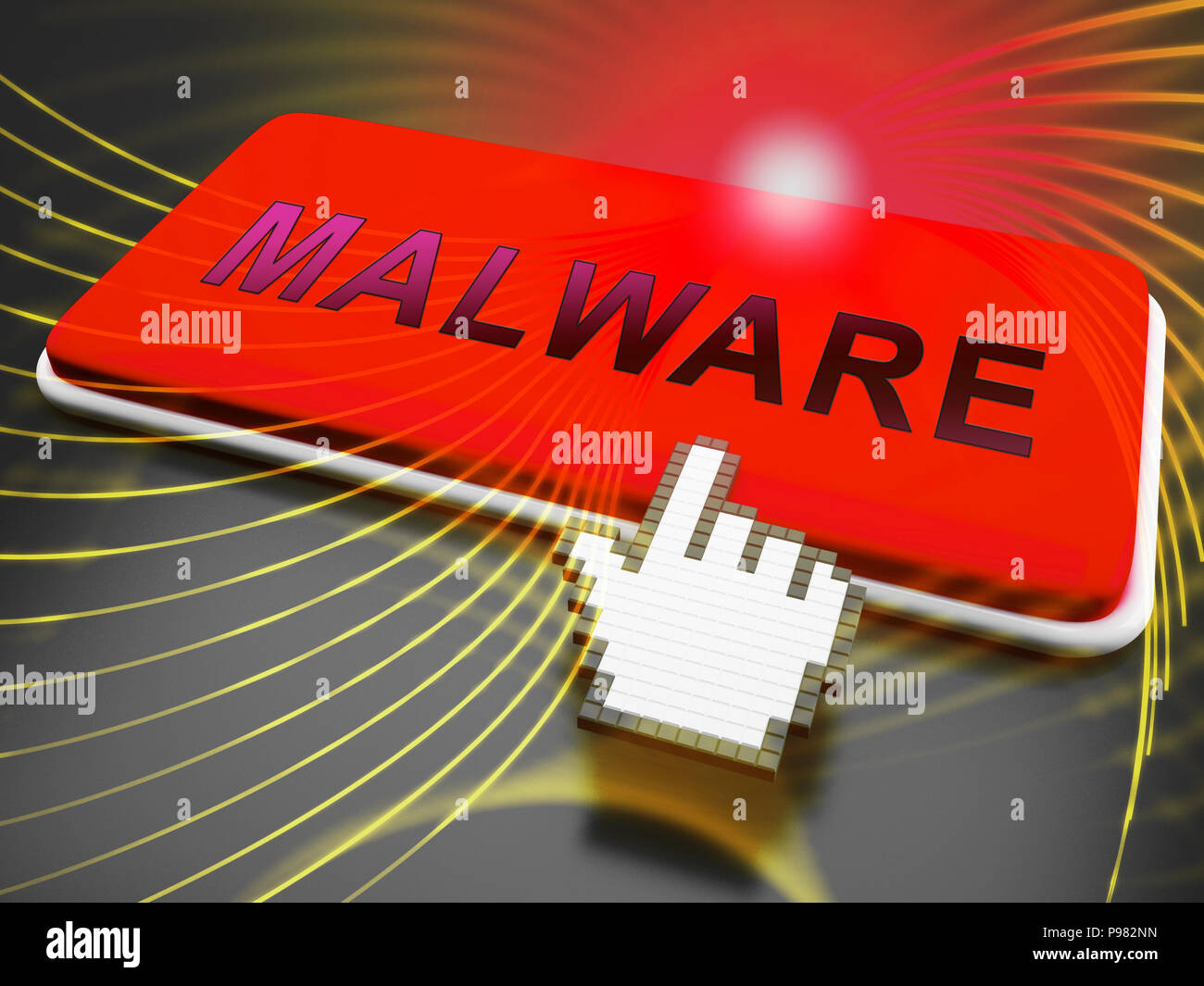 Malware Scammer Security Shield Safety 3d Rendering Shows Protected ...