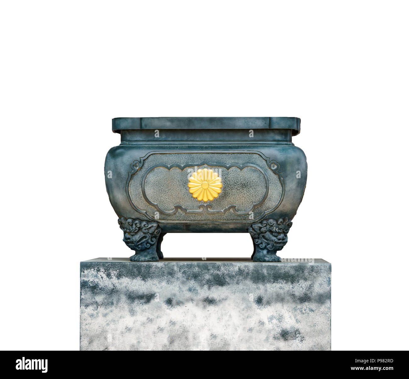 Bronze bucket on white Stock Photo - Alamy