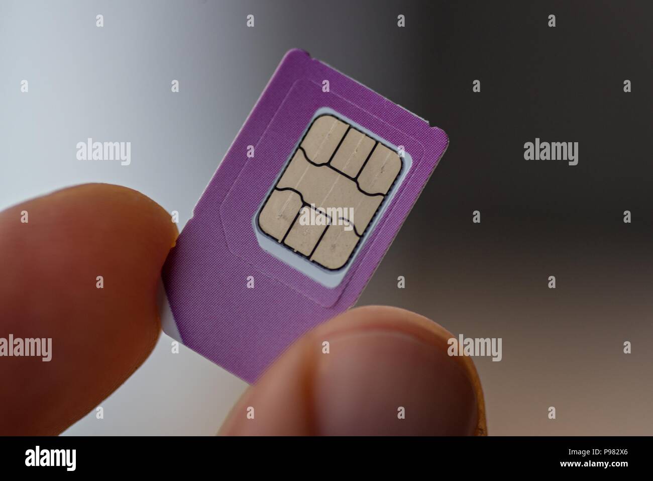 Micro sim telephone card with adapter Stock Photo - Alamy