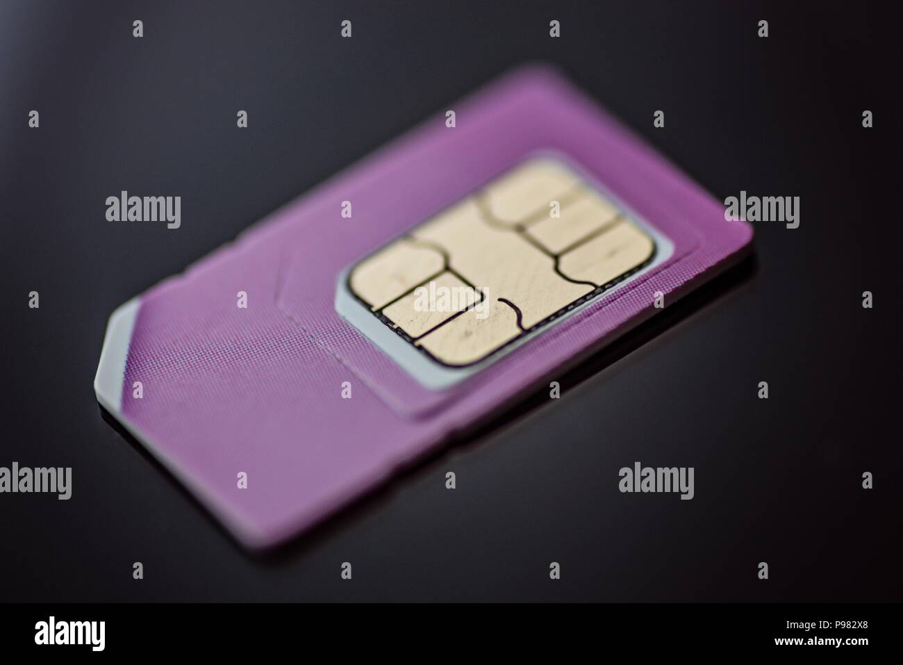 Micro sim telephone card with adapter Stock Photo - Alamy