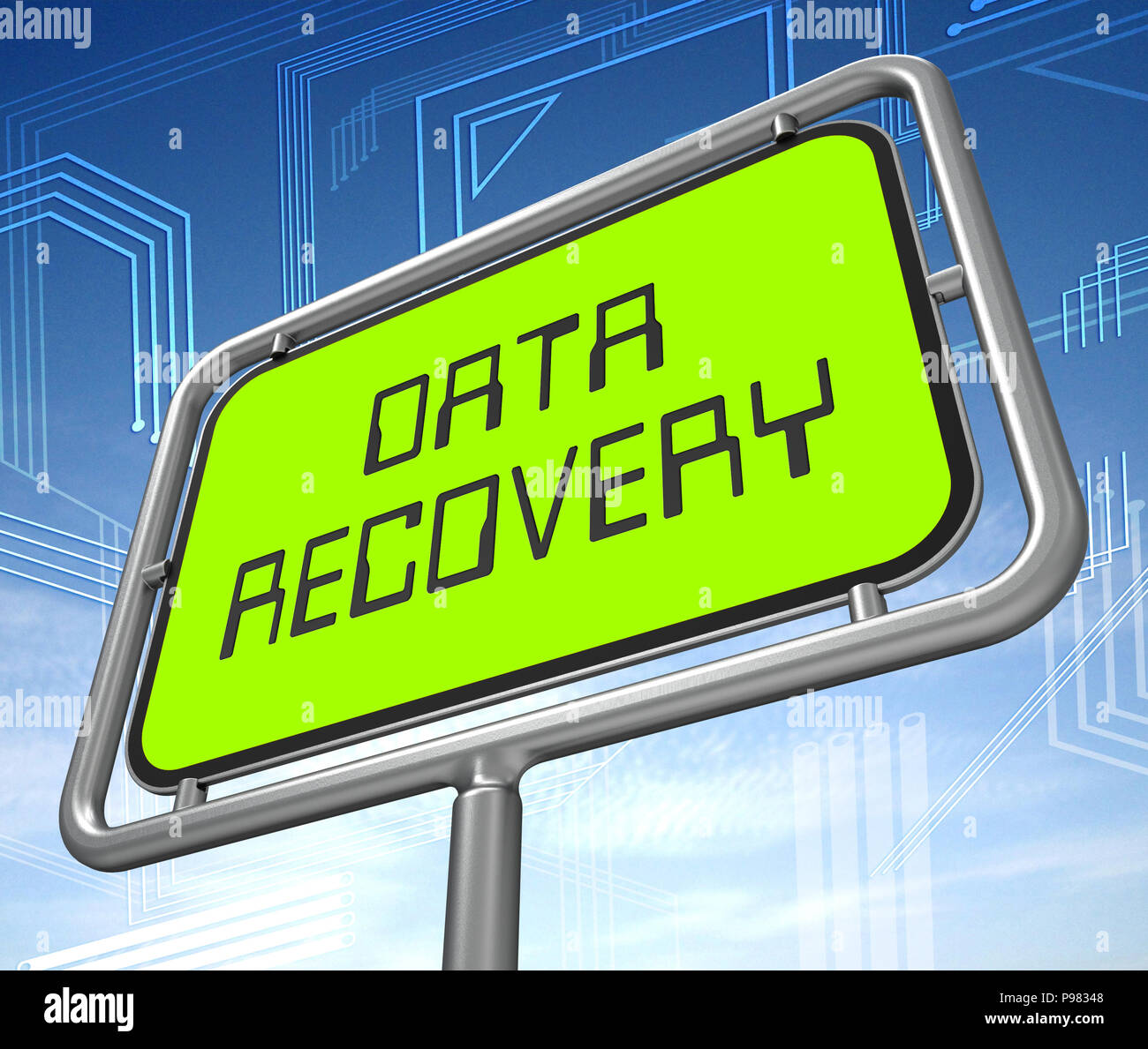 Data Recovery Software Bigdata Restoring 3d Illustration Shows Rebuild ...