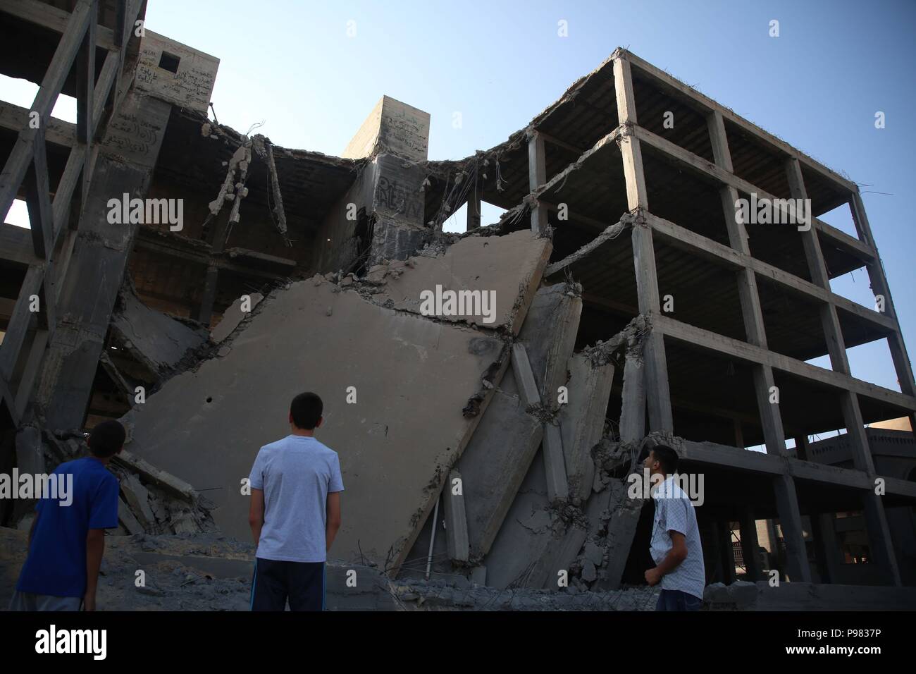 Gaza City, The Gaza Strip, Palestine. 15th July, 2018. Palestinians ...