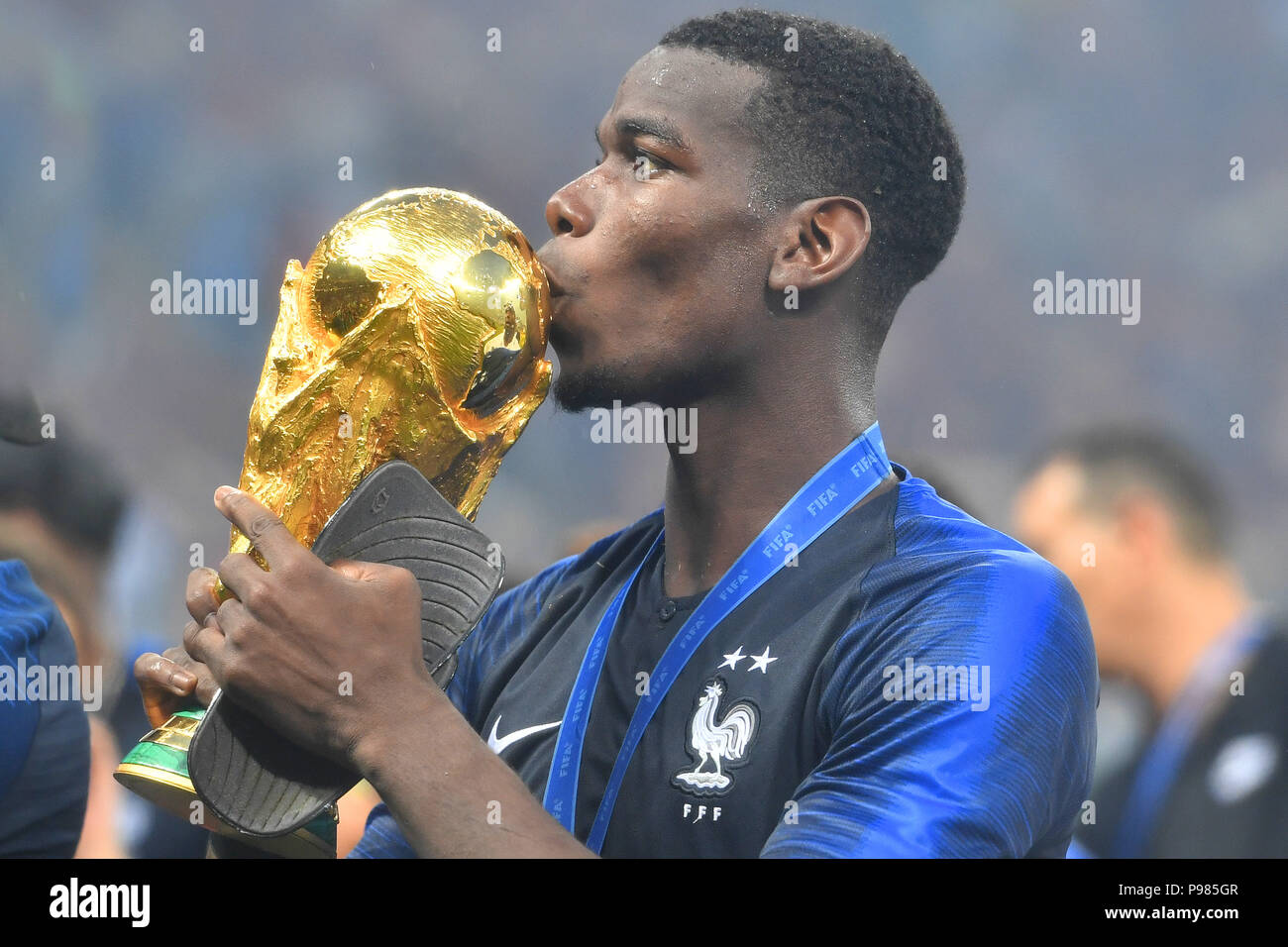 Paul pogba world cup trophy hi-res stock photography and images - Alamy