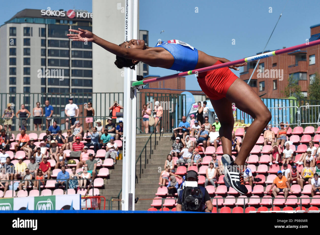 Tampere. 16th July, 2018. Maria Fernanda Murillo of Columbia competes ...