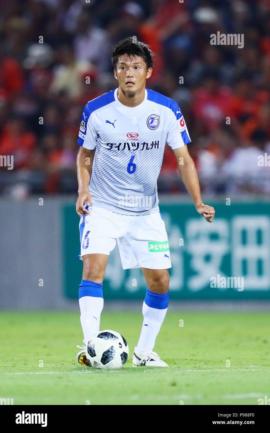 Saitama, Japan. 15th July, 2018. Naoya Fukumori (Trinita) Football ...