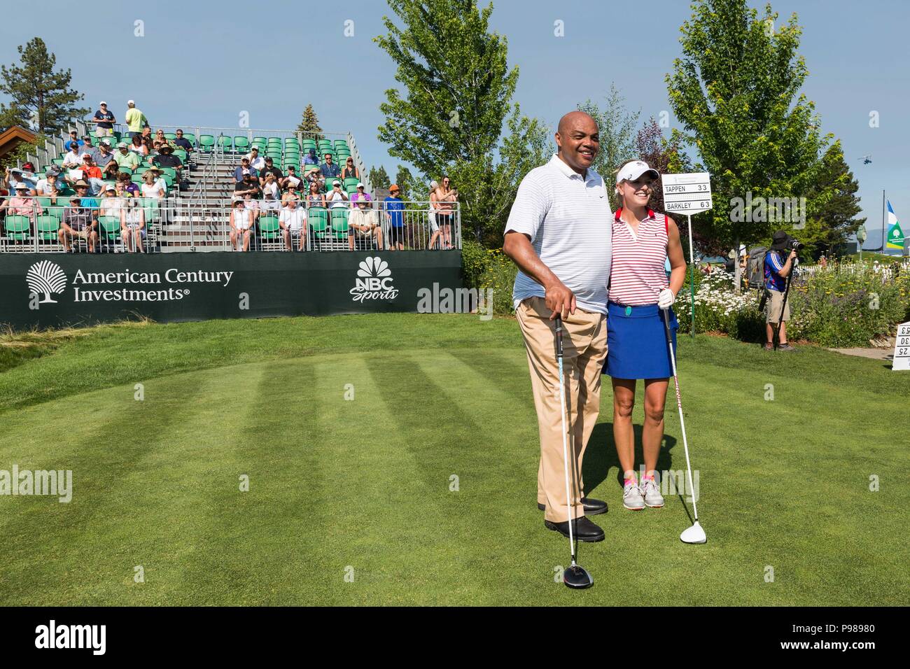 Stateline, Nevada, USA. 15th July, 2018. CHARLES BARKLEY and KATHRYN ...