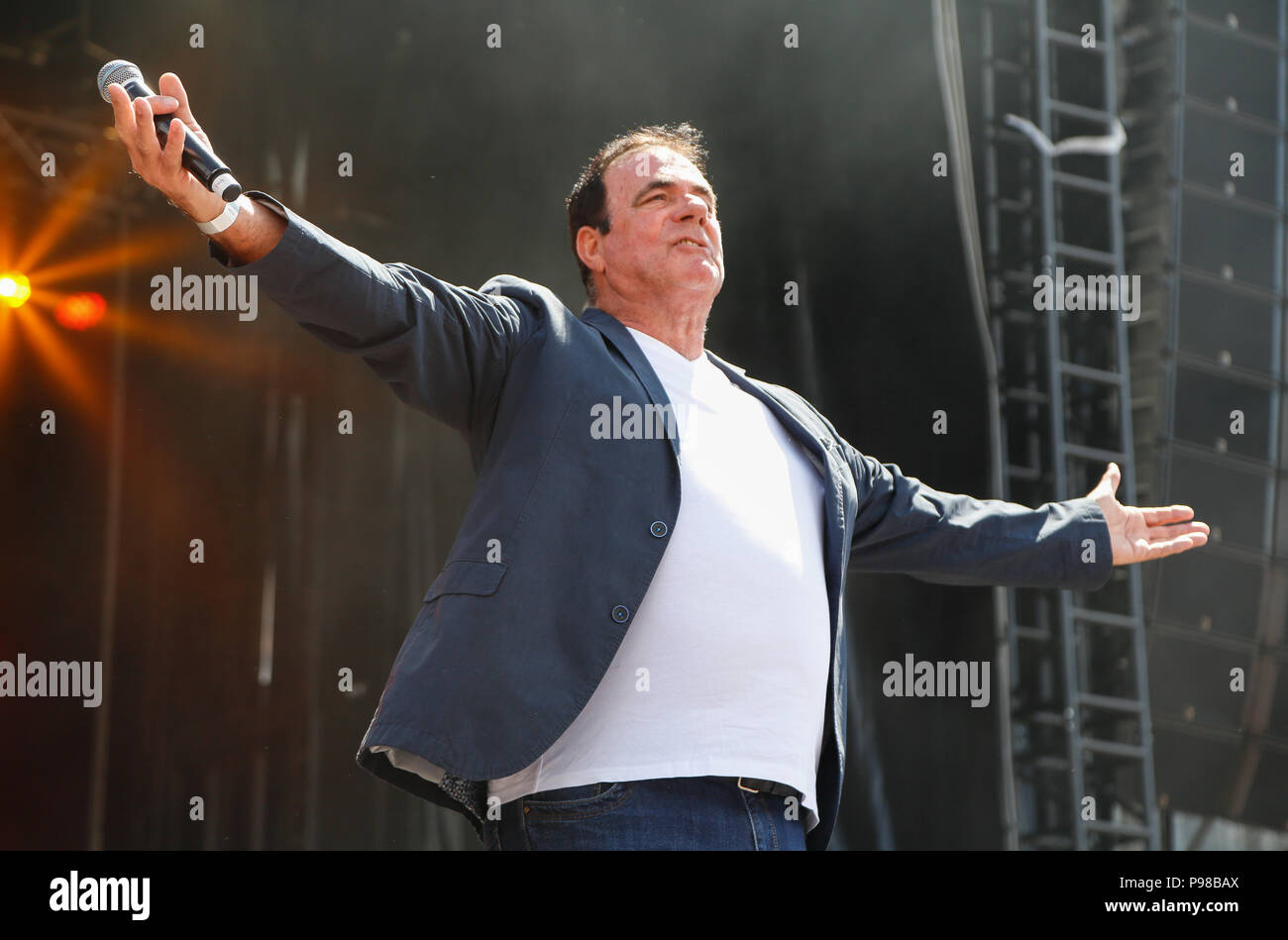 Hoppegarten, Germany. 15th July, 2018. Heintje performing during the ...