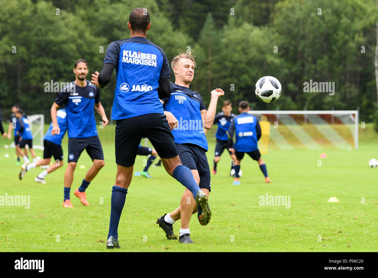 Marco Thiede (KSC) duels with Daniel Gordon (KSC). GES/Soccer/3rd ...