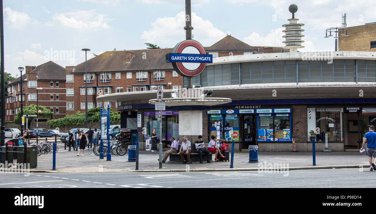 London, UK. 16th July 2018. Southgate Underground station renamed in ...