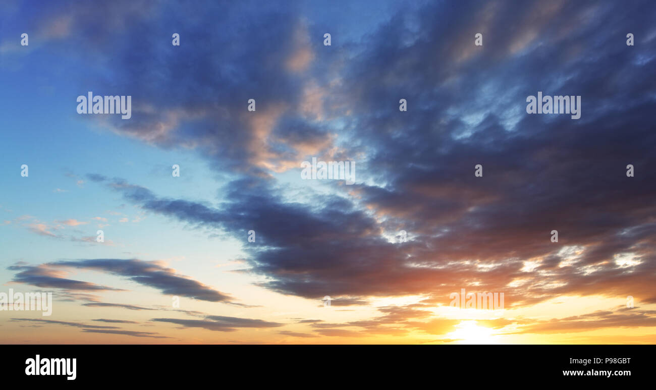 Dramatic twilight sky and clouds background hi-res stock photography ...