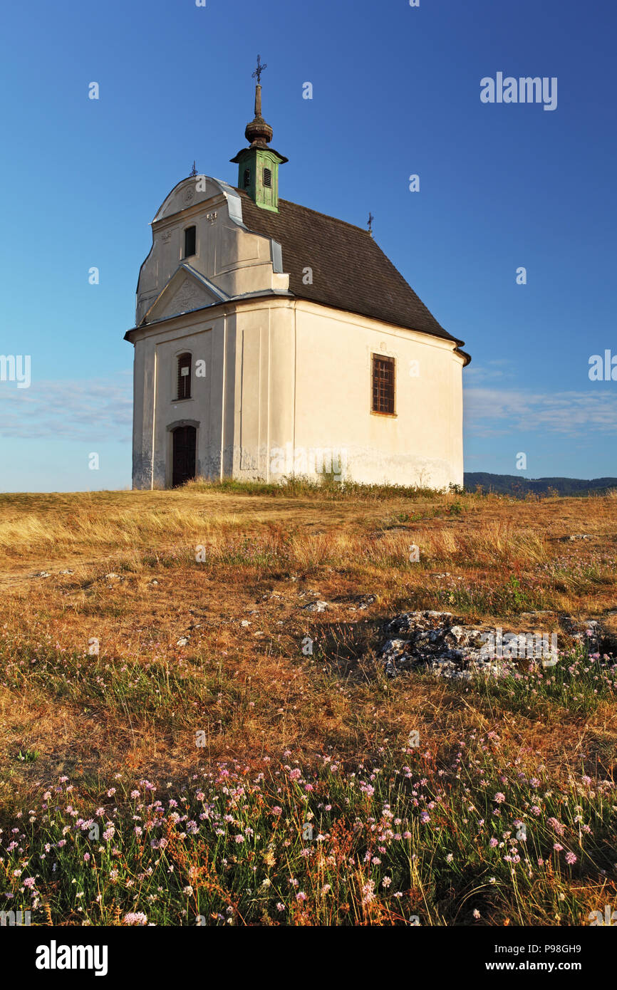 Holy cross baroque chapel on the hill Siva brada - Spis Stock Photo - Alamy