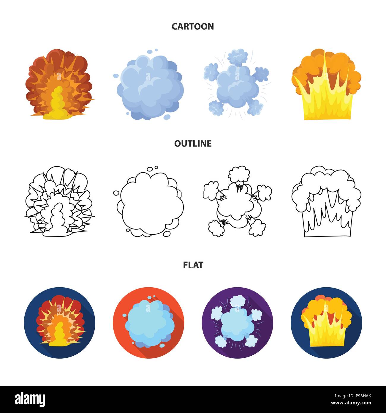 Cartoon explosions in vectors hi-res stock photography and images - Alamy