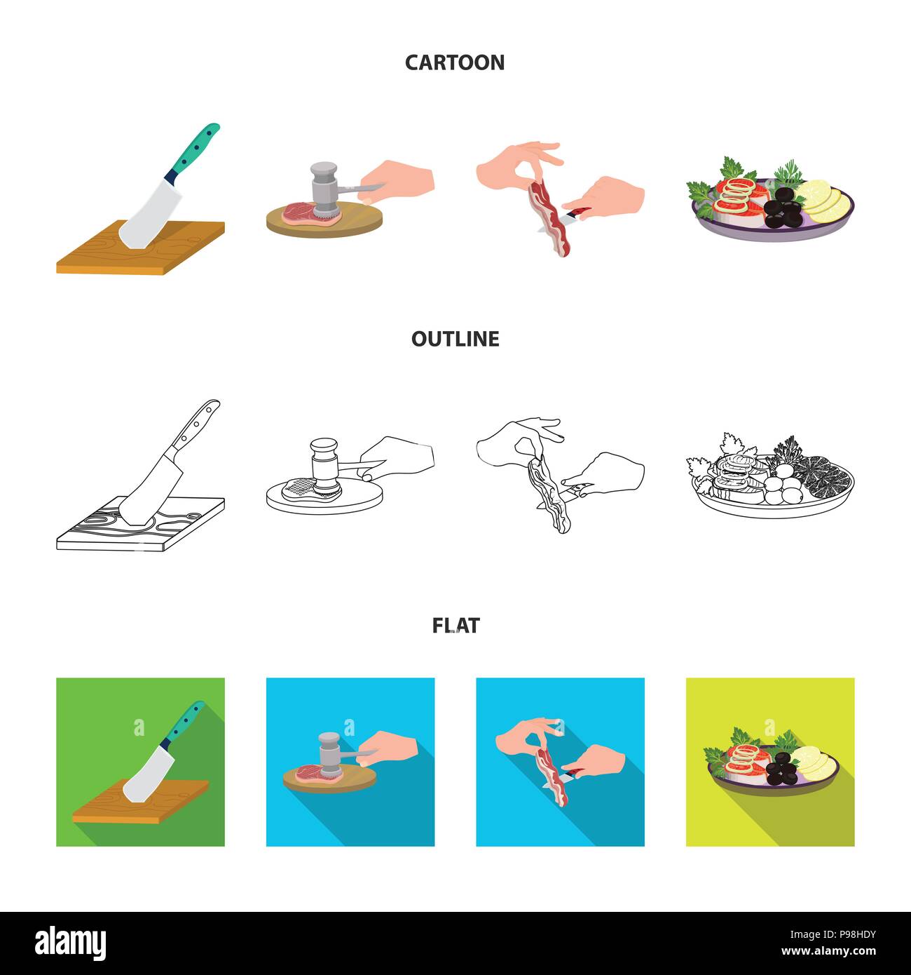 Cutlass in outline Stock Vector Images - Alamy