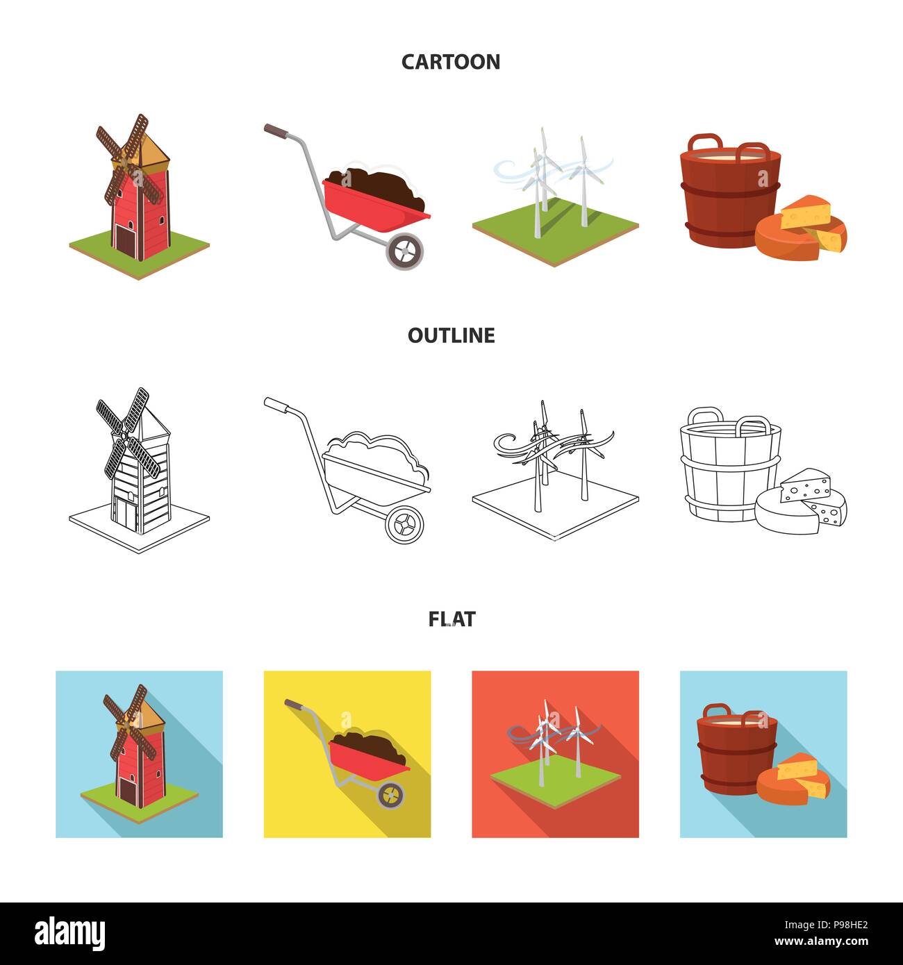 Garden, plot, ecology and other icon in cartoon,outline,flat style ...