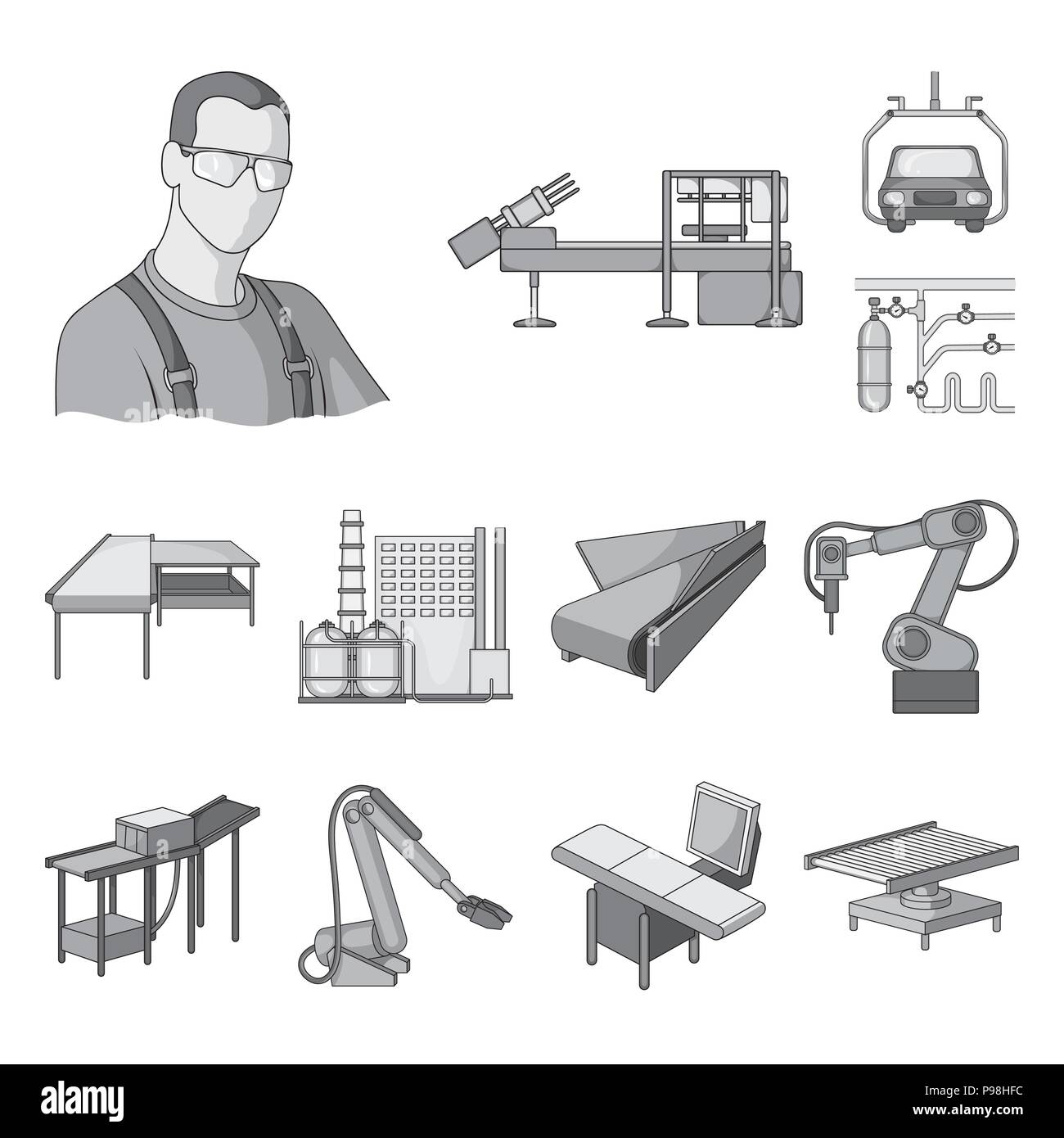 Conveyor stand Stock Vector Images - Alamy