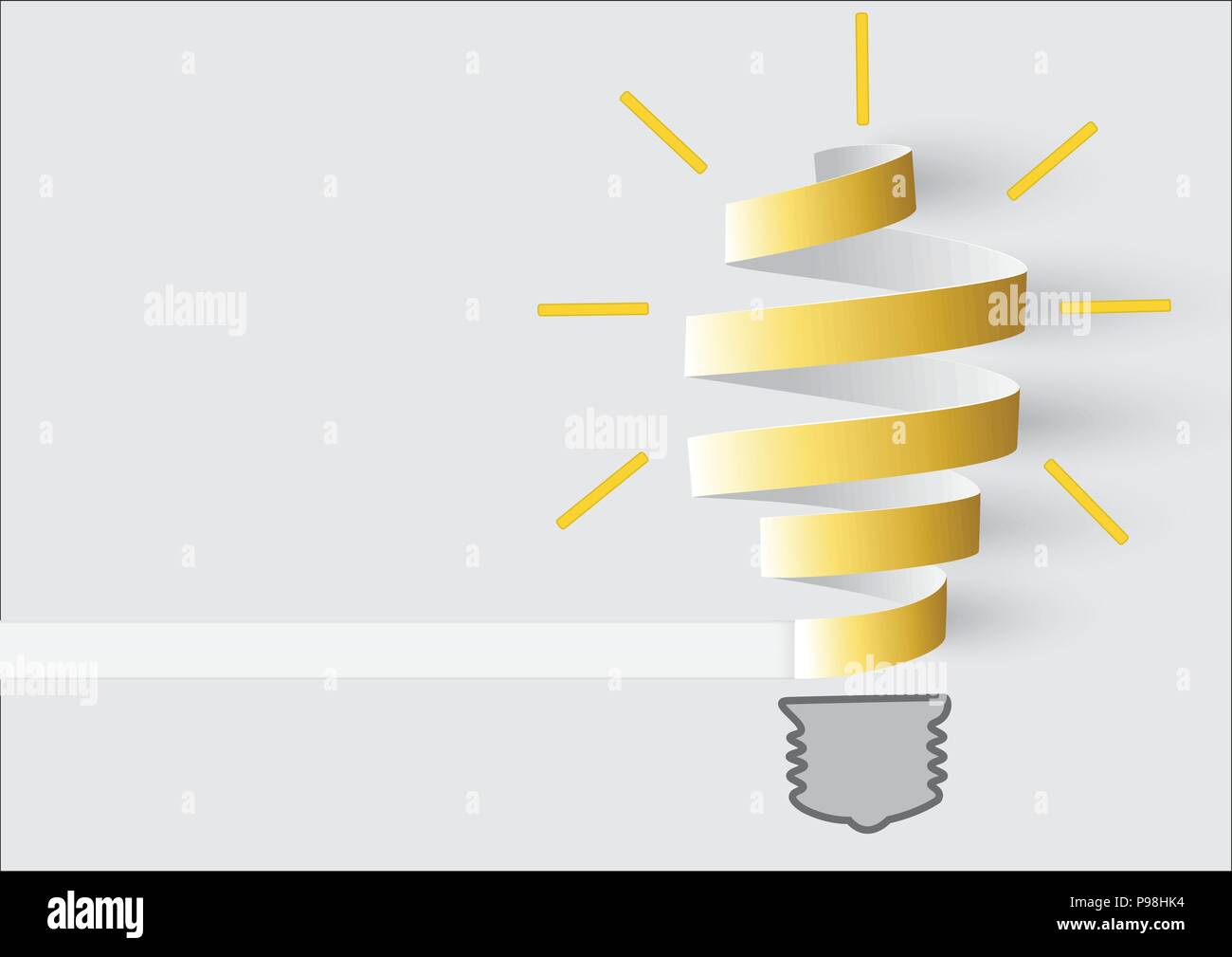 Inspiration concept roll paper light bulb metaphor for good idea Stock ...