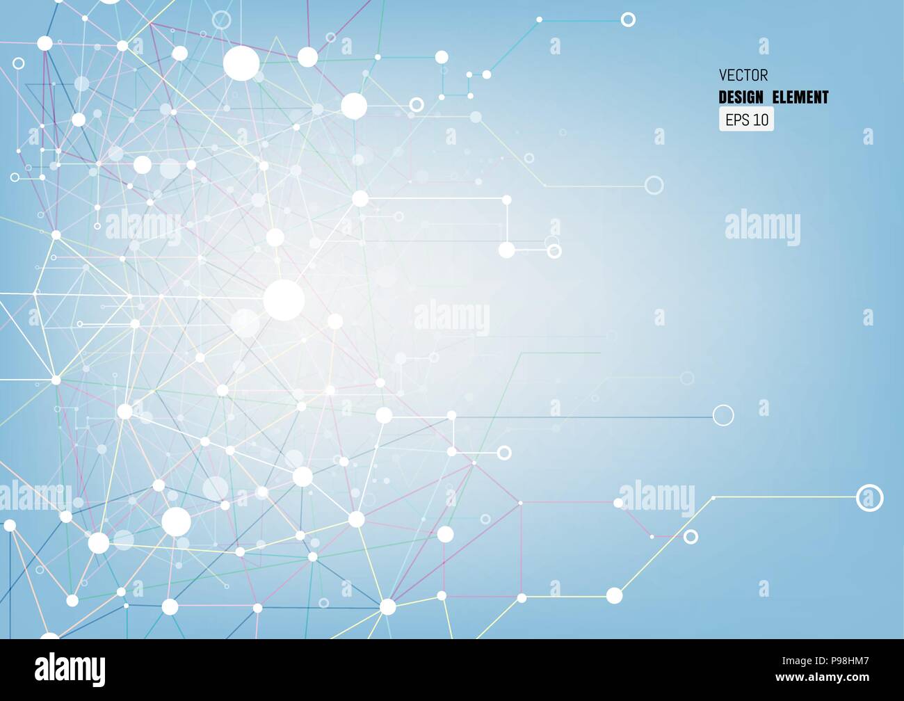 Virtual abstract background with particle, molecule structure. genetic ...