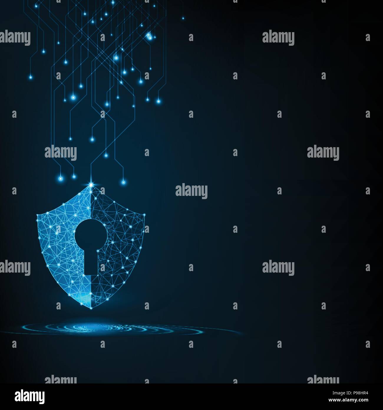 Internet technology cyber security data concept of protect computer ...